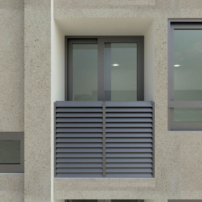 Louvers leaf Z system in Panama. Aluminum louver systems - Kefren